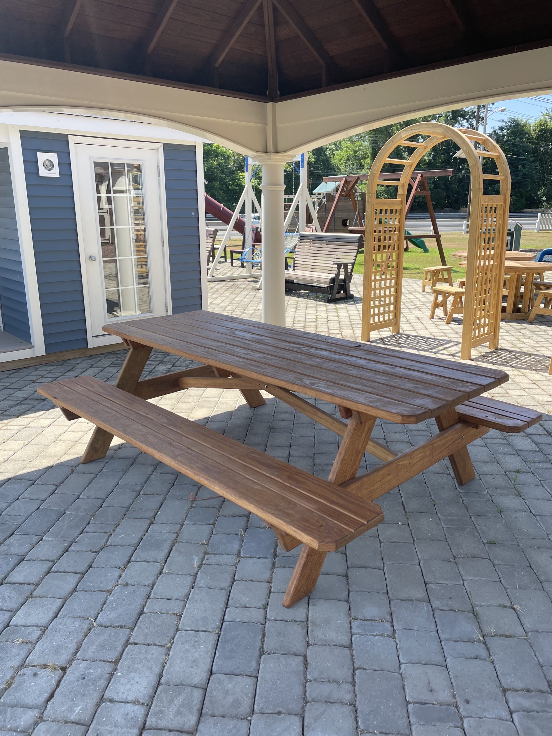 Picnic Table With Separate Benches